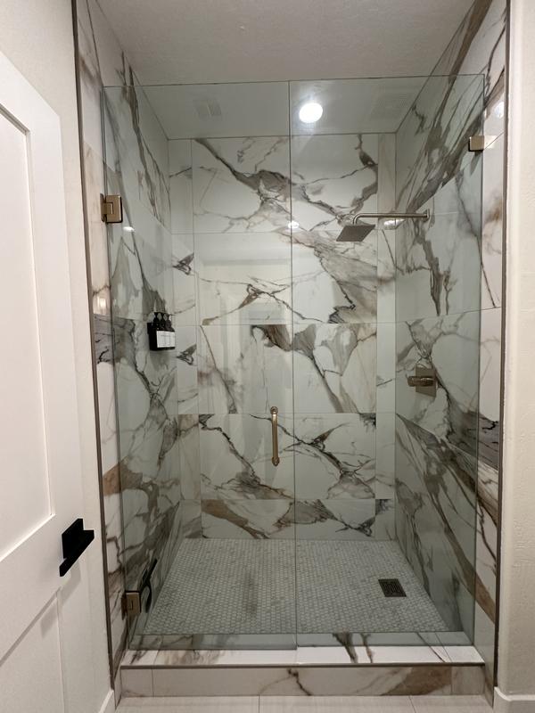 Origin 21 Calacatta Aurous 6-in x 12-in Polished Porcelain Marble Look ...