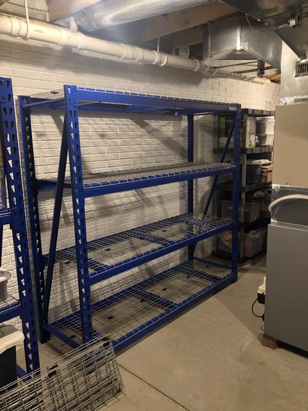 Kobalt Bolted 4 -Tier Heavy Duty Blue Metal Utility shelving unit with ...