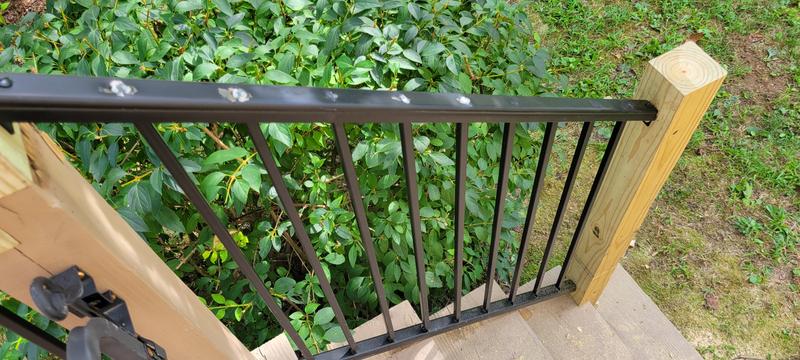 Gilpin Hampton 6-ft x 36-in Black Metal Deck Rail Kit in the Deck ...
