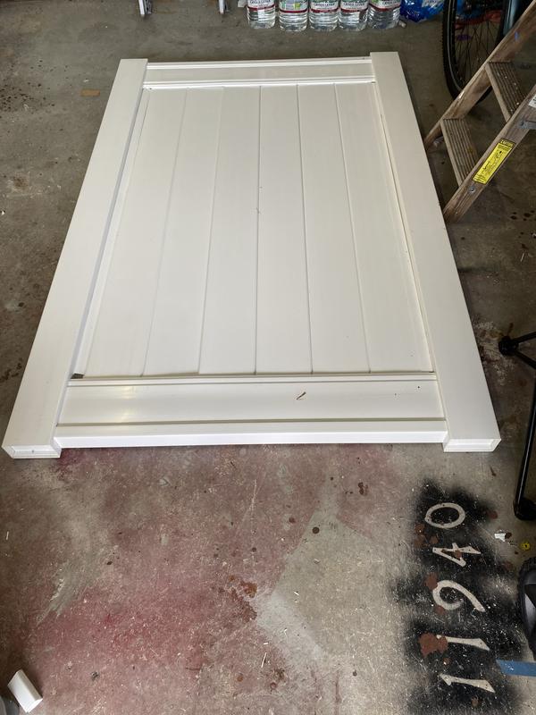 CATALYST Everton 6-ft H x 6-ft W White Privacy Vinyl Flat-top Fence ...