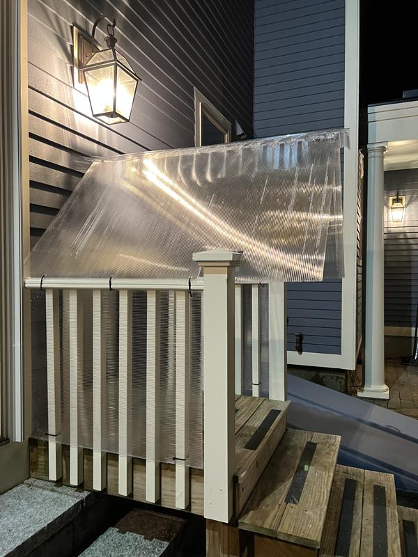 SUNLITE 3.96-ft x 8-ft Corrugated Clear Polycarbonate plastic Roof ...