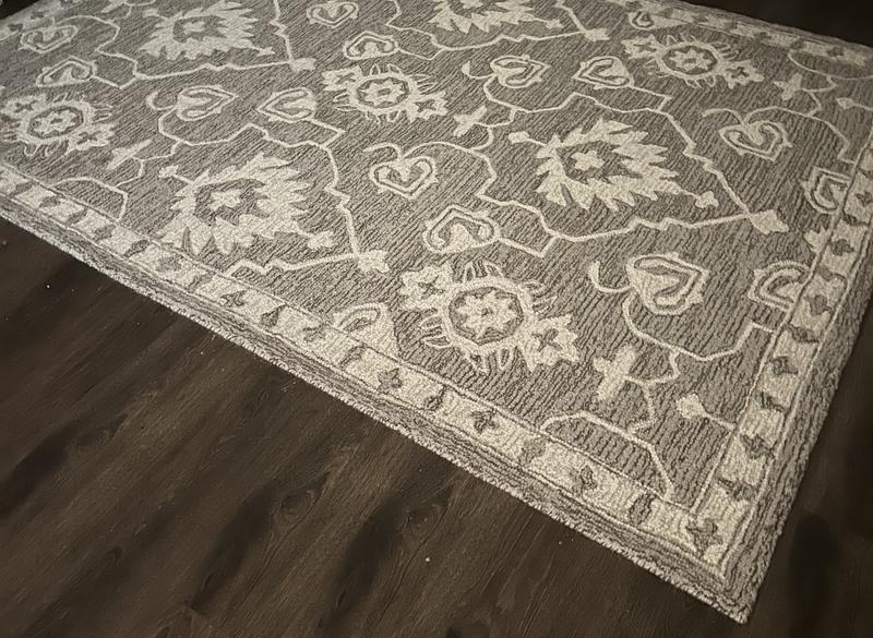 allen + roth Callaway 8 x 10 (ft) Tufted Wool Mocha Rectangular Indoor ...