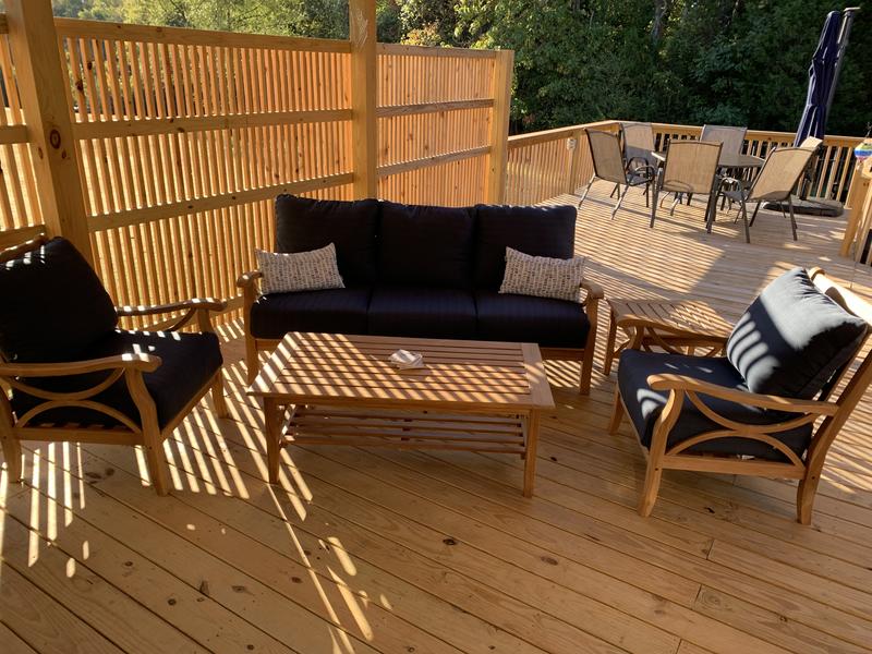 Cambridge Casual Chester 4 -Piece Patio Conversation Set with Navy ...