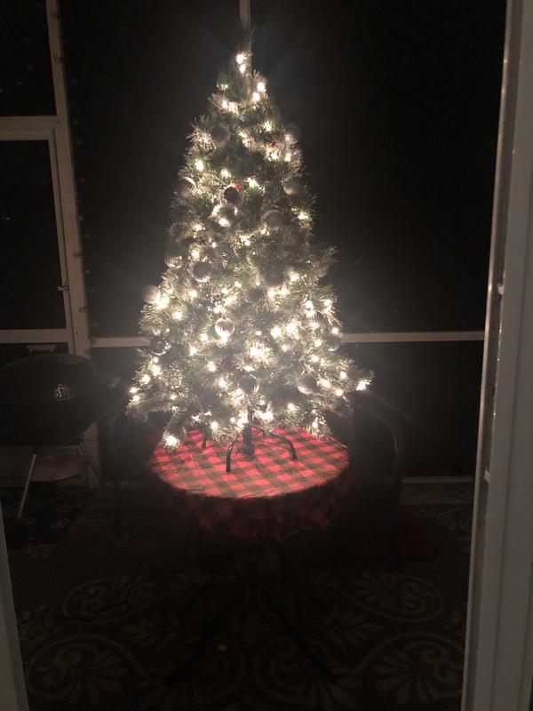 Best Selling Home Decor 9-ft Cashmere Pine Pre-lit Flocked Artificial ...