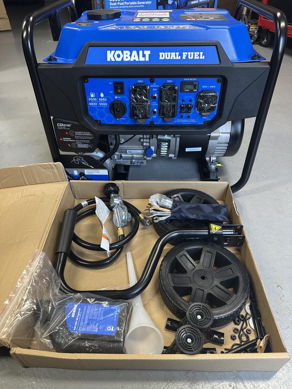 Kobalt 49 State 6830 / 5500 -Watt Dual fuel Portable Generator in the ...