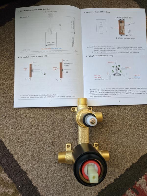 EVERSTEIN EssentialEase Matte Black 2-handle Single function 5.88-in ...