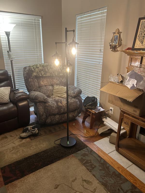 KAWOTI Ahmauri 64.75-in Blackened Bronze Tree Track Floor Lamp with ...