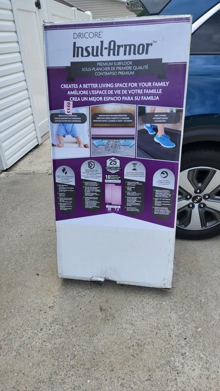 DRIcore Insul-Armor 76 23.25-ft W x 47.25-ft L x 1 -in T Premium Foam ...