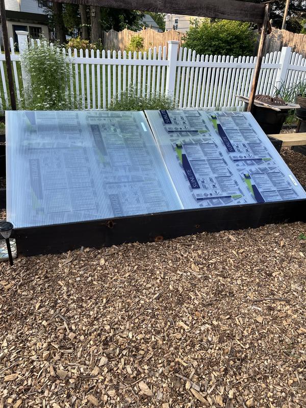 Sunlite 4-ft x 4-ft Corrugated Clear Polycarbonate plastic Roof Panel 5 ...