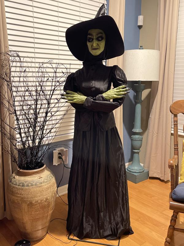 Haunted Living 6-ft Witch Motion Activated Lighted Animatronic in the ...