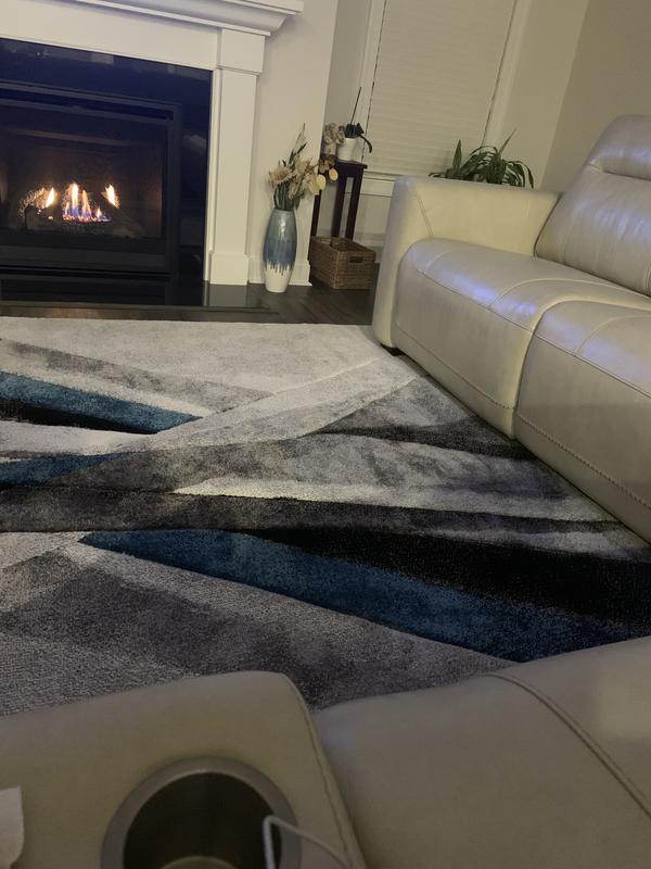 Safavieh Hollywood Kodra 11 X 15 (ft) Gray/Teal Indoor Geometric Mid ...