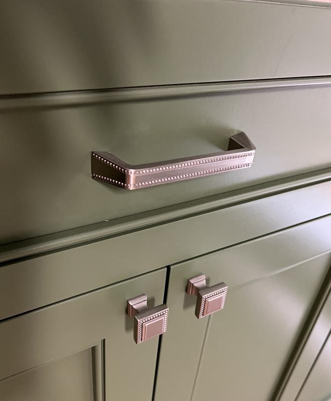 Brainerd Elegant Beaded 5-1/16-in Center to Center Satin Nickel ...