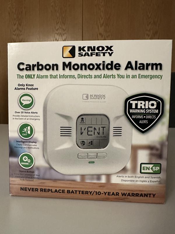 Knox Safety 10-Year Battery Plug-in Carbon Monoxide Detector with Voice ...