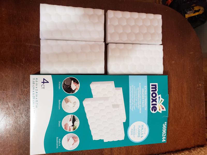 MOXIE Extra Strength Eraser Pads Melamine Cleaning Pad (4-Pack ...