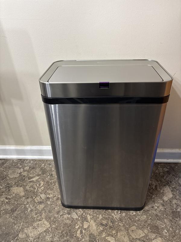 Innovaze 16 Gallon Stainless Steel Touchless Kitchen Trash Can with ...