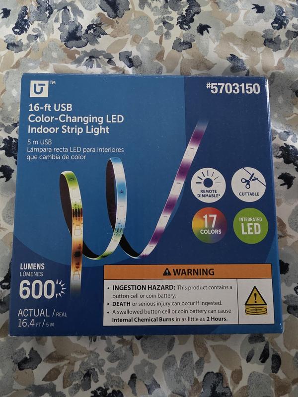 Utilitech Strip Light 192-in Usb Plug-in LED Under Cabinet Strip Light ...