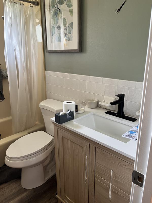 allen + roth Dunmore Brushed Gold Single Hole 1-Handle WaterSense ...