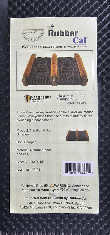 Rubber-Cal 1-ft x 2-ft Brown Coir Rectangular Indoor or Outdoor Home ...
