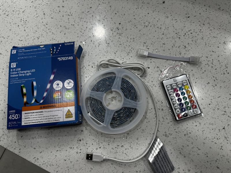 Utilitech Strip Light 96-in Usb Plug-in LED Under Cabinet Strip Light ...