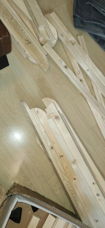 GIVIMO 1.5-in King Bunkie Board 4-Piece Wood Slat Mattress Support 78. ...