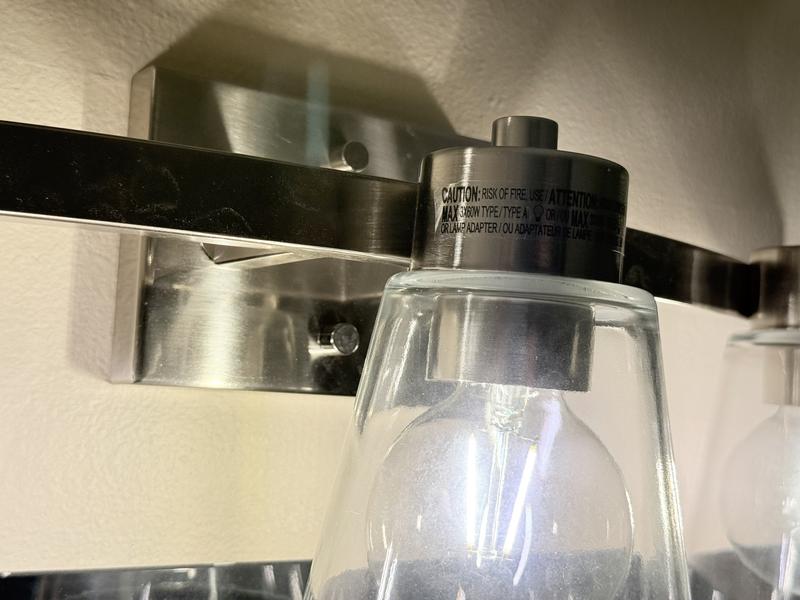 allen + roth Fairendale 21.75-in 3-Light Brushed Nickel Transitional ...