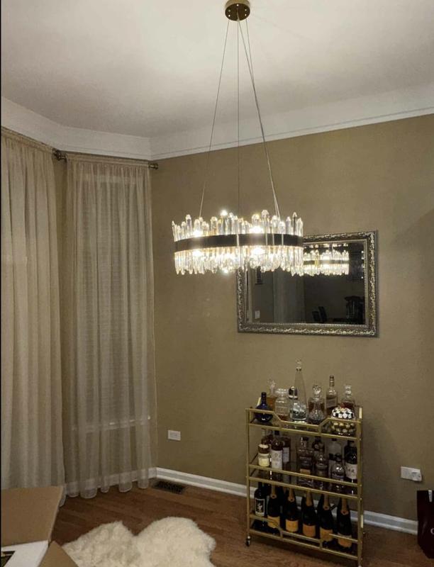 SILJOY 19.7-In 12 Light Black Empire Chandelier Modern/contemporary ...