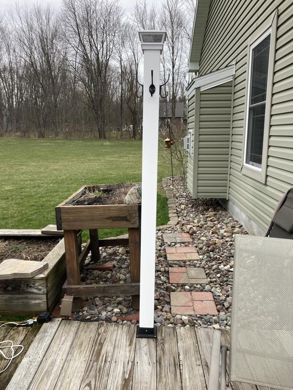 Nuvo Iron 4-in x 4-in Black Polyoxymethylene Polyethylene Deck post ...