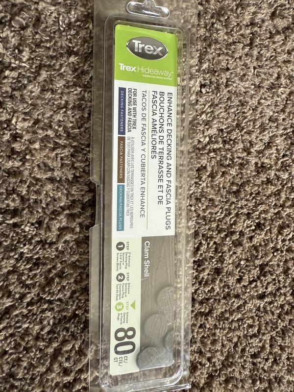 Trex Hideaway Plugs Clam Shell Hidden Deck Fastener 180 Square feet ...