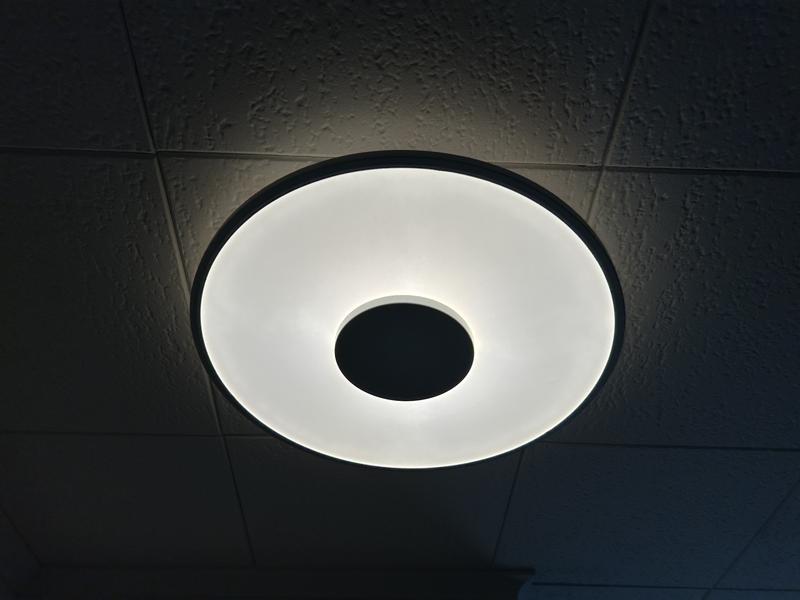 Origin 21 Ledger 1 -Light 12.875-in Matte Black Integrated LED Flush ...