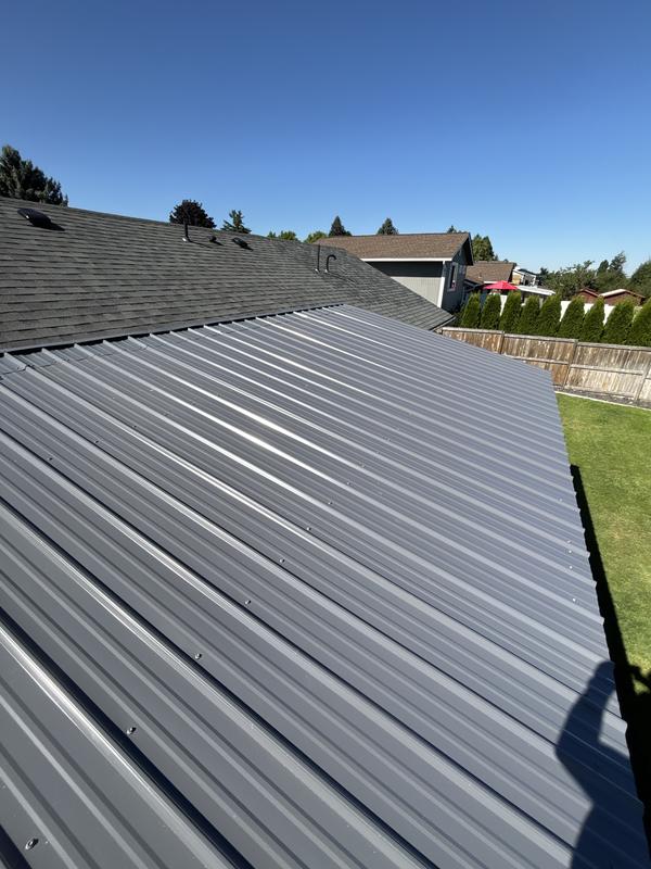 Metal Sales Classic Rib 3-ft x 8-ft Ribbed Charcoal Steel Roof Panel in ...