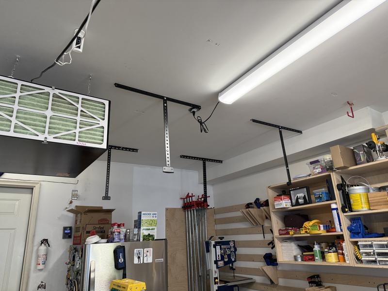 Fleximounts Adjustable Height Overhead Garage Storage 450-lb in Black ...