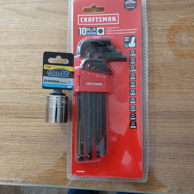 CRAFTSMAN Assorted Metric (10-Pieces) Hex Key Set CMHT26029 at Lowes.com