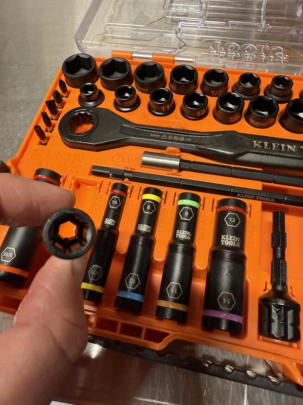 Klein Tools KNECT Complete Impact Pass Through and Flip Socket Set, 39 ...