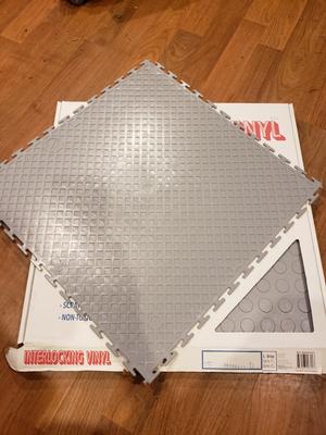 Perfection Floor Tile 20-1/2-in x 20-1/2-in Raised Coin PVC ...