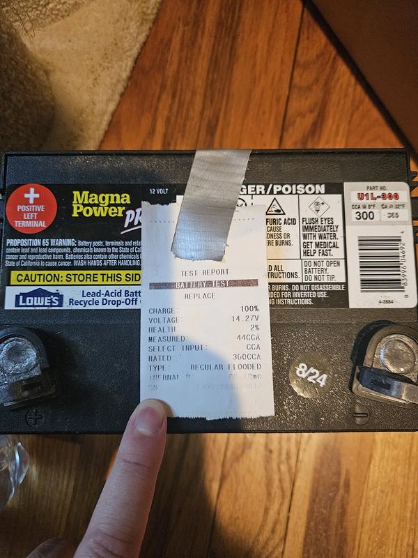 Magna Power 12V 300 CCA Mower Battery, Maintenance-Free, Reliable ...