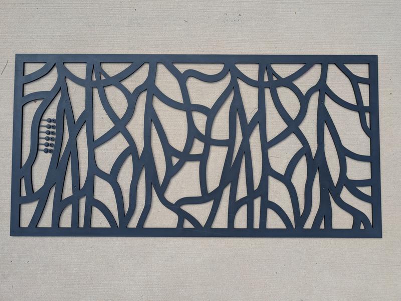 Style Selections 4-ft x 2-ft Wave Black Polypropylene Decorative Screen ...