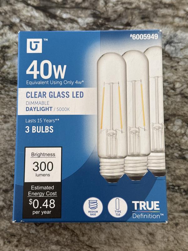 Utilitech 60 -Watt EQ T10 Soft white Screw bases Dimmable LED General ...