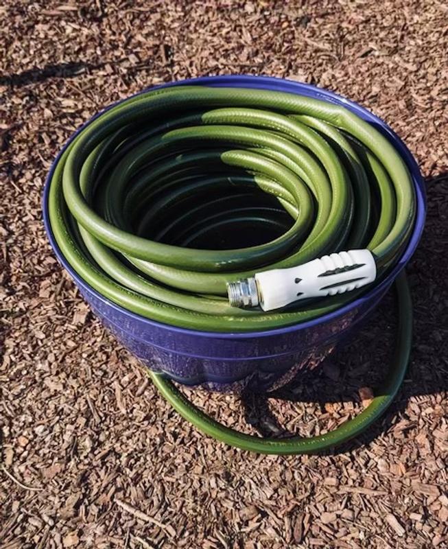 Style Selections Steel 150-ft Hose Pot Hose Reel 53530 at Lowes.com