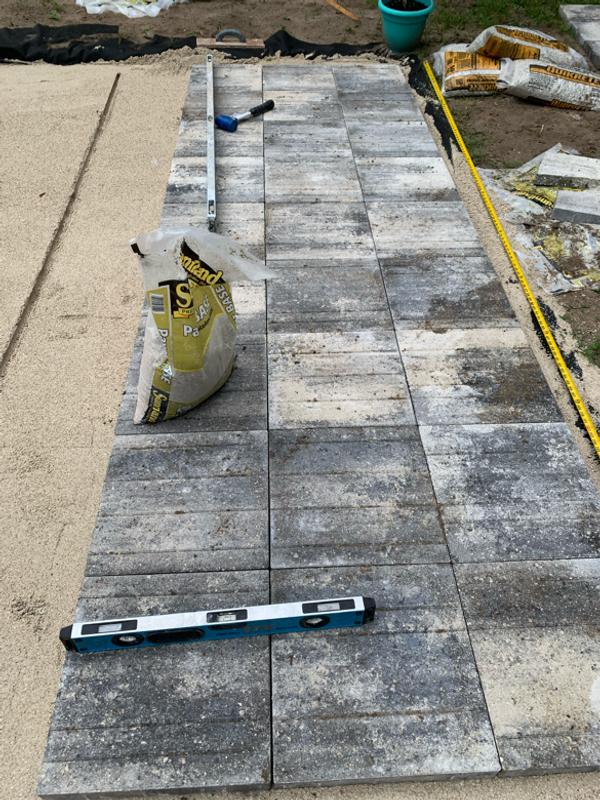 Shop Pavestone Square Glacier/Embossed Concrete Patio Project at Lowes.com