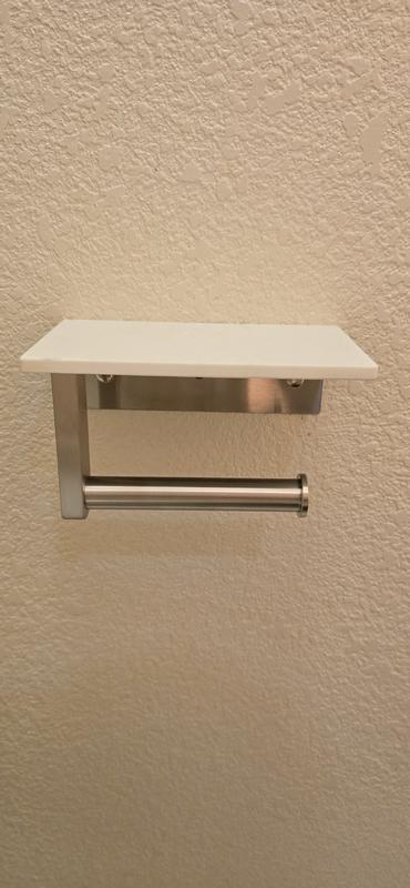 FURUISI Black Wall mount Single post Toilet Paper Holder 1 -Rolls in ...