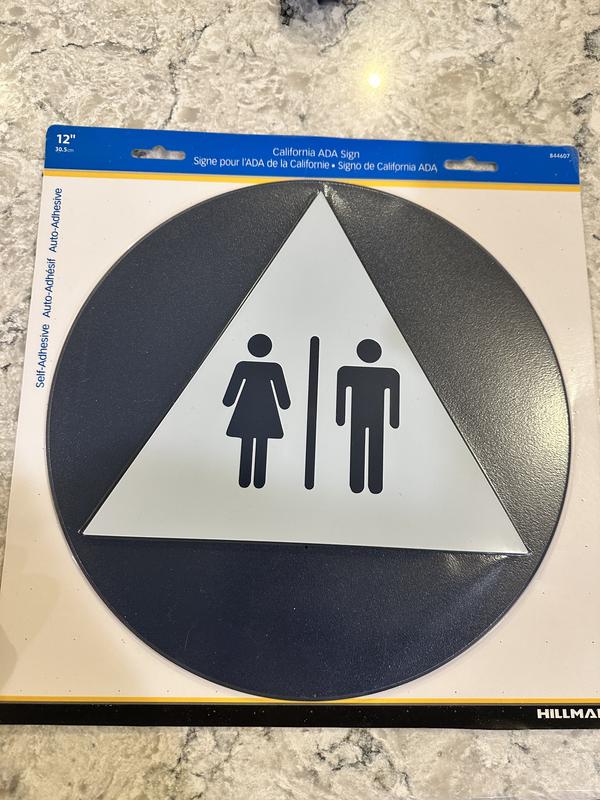 Hillman Sign Center 12-in x 12-in Plastic Restroom Sign 844605 at Lowes.com