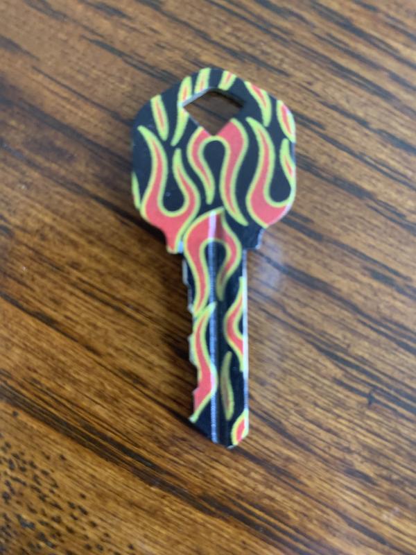 Hillman Flames Decorative Key Brass House/Entry Key Blank 89047 at ...