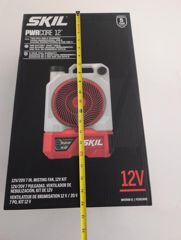 SKIL 7-in Indoor/Outdoor Misting Personal Fan, Battery Powered, in Red ...