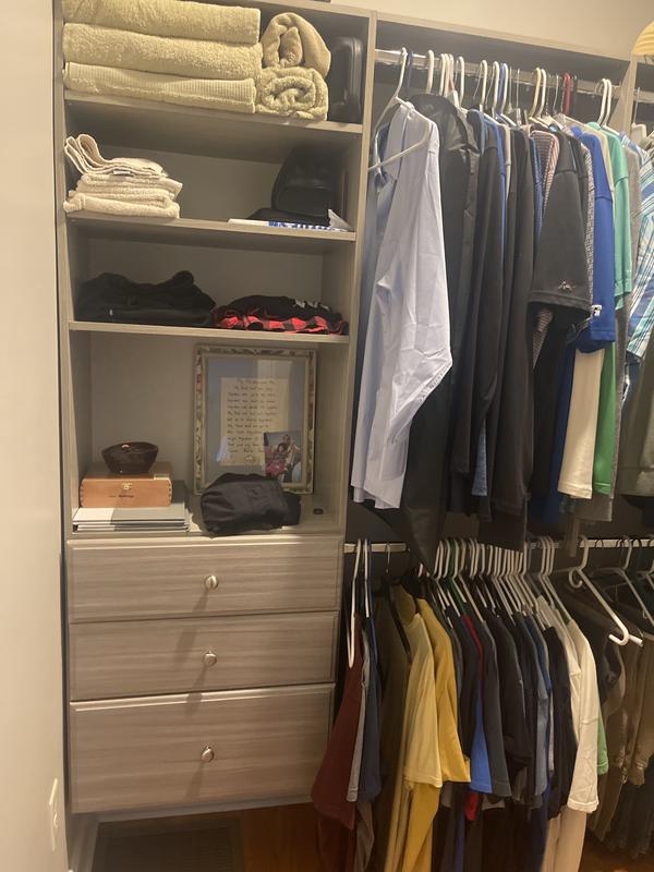 Easy Track 1.33-ft to 2.1-ft W x 7-ft H Honey Blonde Solid Shelving ...