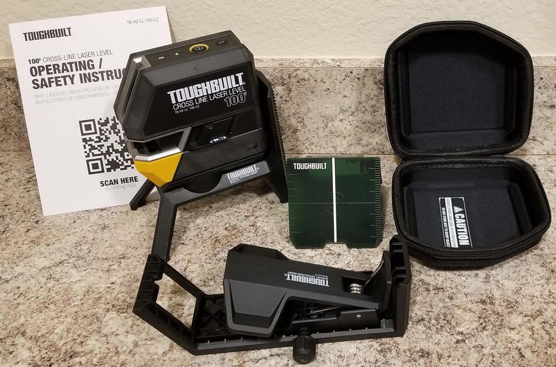 TOUGHBUILT 100-ft Green Self-Leveling Cross-line Laser Level Kit TB-H2 ...