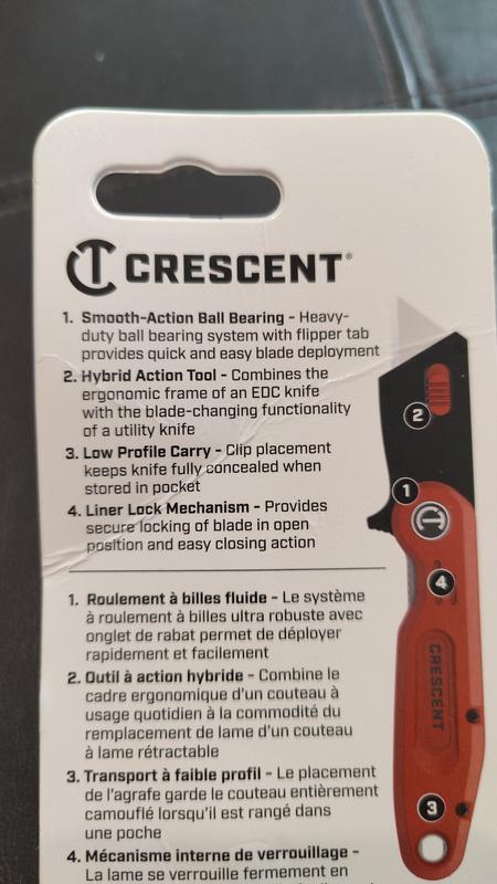 Crescent 0.5Mm 1-Blade Folding Utility Knife CTKFHEDC at Lowes.com