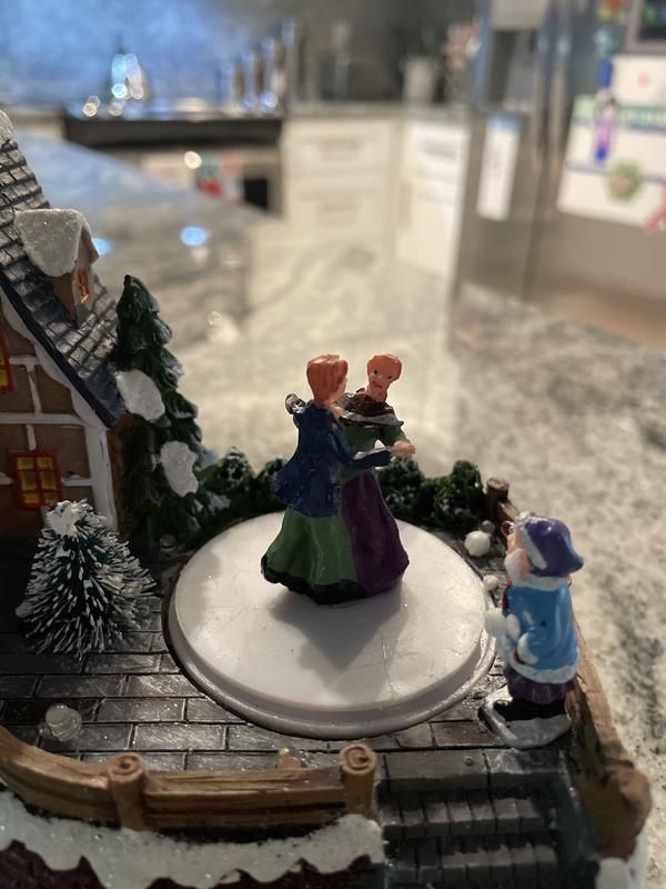 Alpine Corporation Christmas Village Lighted Village Scene WHS110MC-TM ...