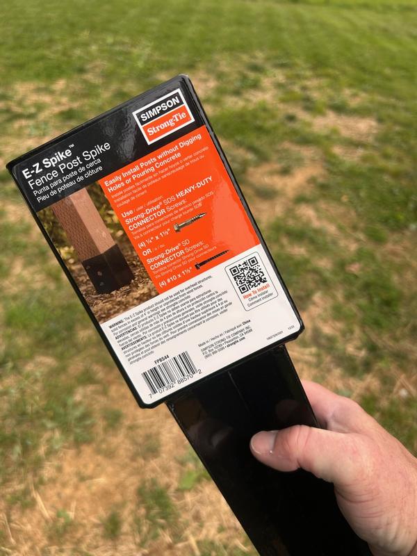 Simpson Strong-Tie E-Z Spike 34.88-in x 34.88-in Powder Coating, Black ...
