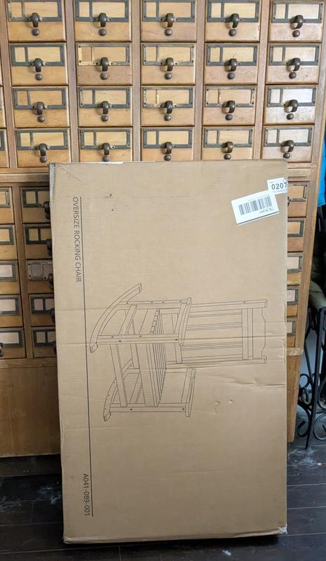 VOUA HDPE Set of 2 COFFEE HDPE Frame Rocking Chair with Slat Seat in ...