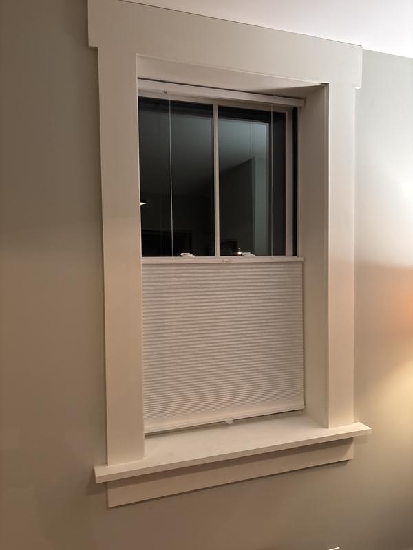 allen + roth 49-in x 72-in Gray Light Filtering Cordless Top-Down ...